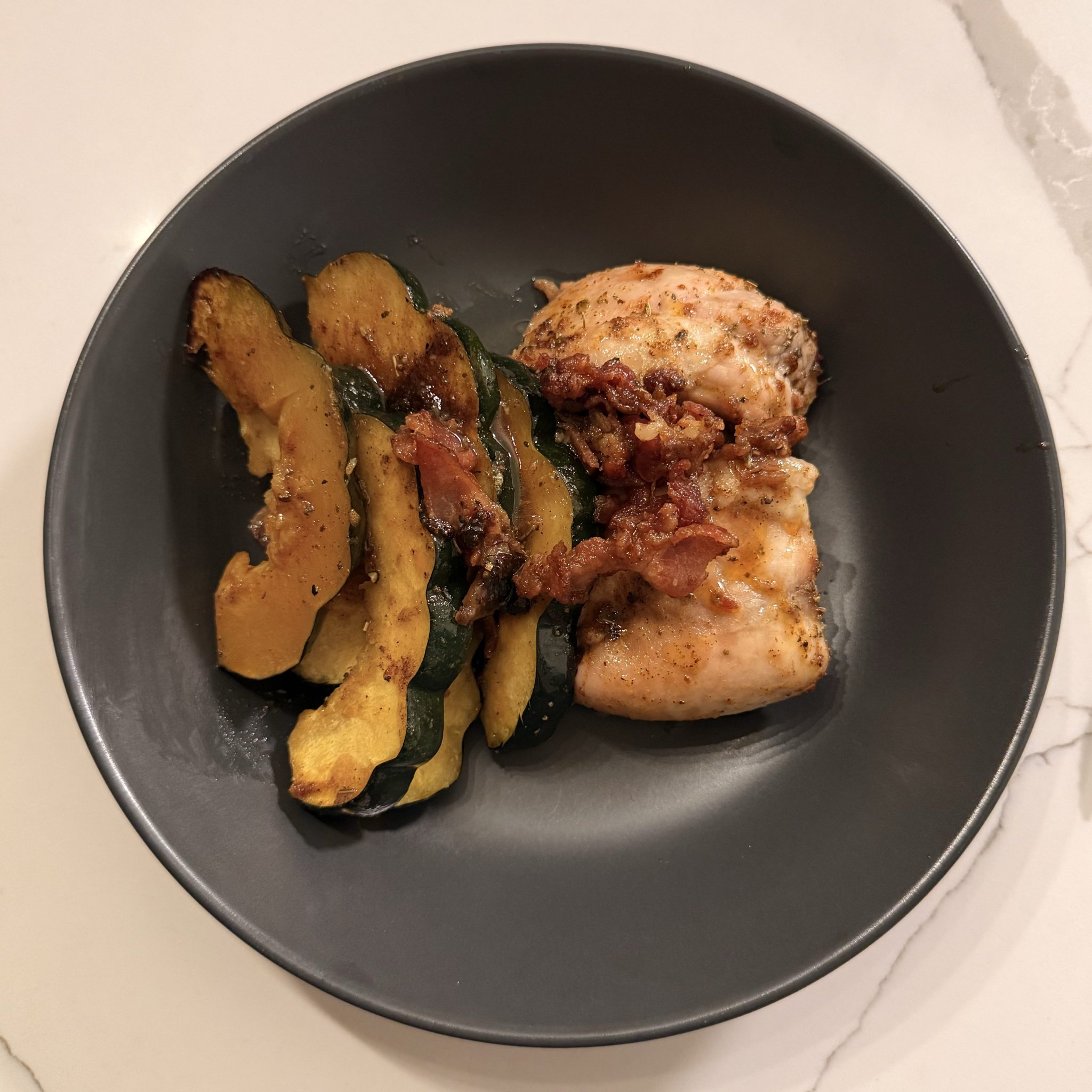 One Pan Chicken with Bacon and Acorn Squash – SOTW